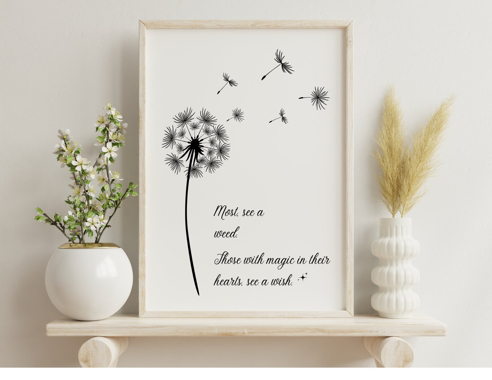 Dandelion Artwork, Printable Wall Art, Magic, Therapist, Counselor ...