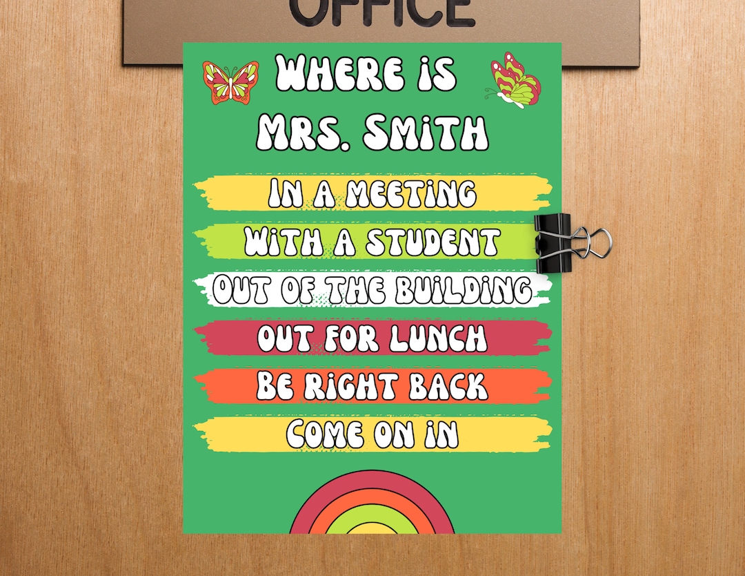 Personalized School Psychologist Door Sign Where is the Counselor ...