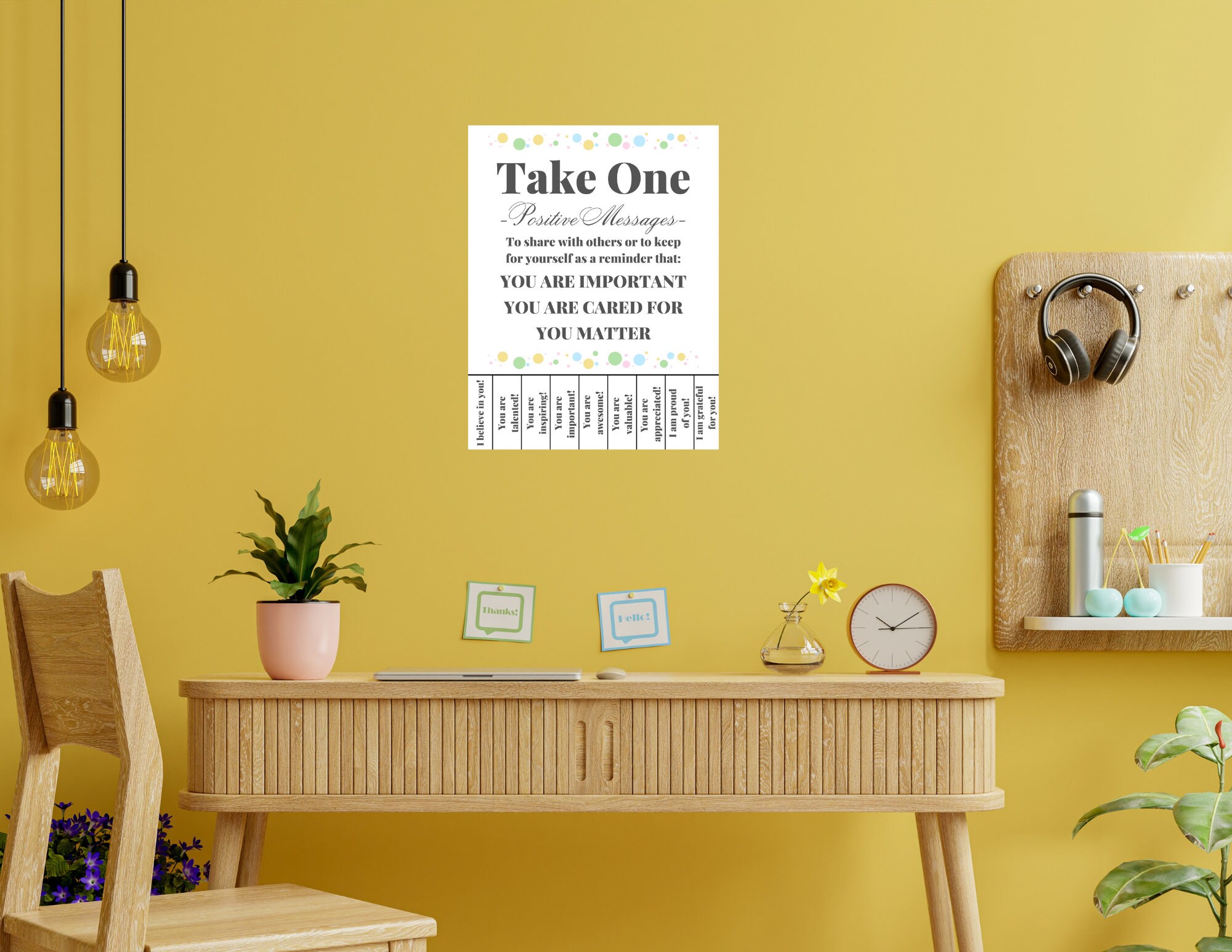 Positive Thoughts Tear off Flyer, You Matter Poster for Counselors ...