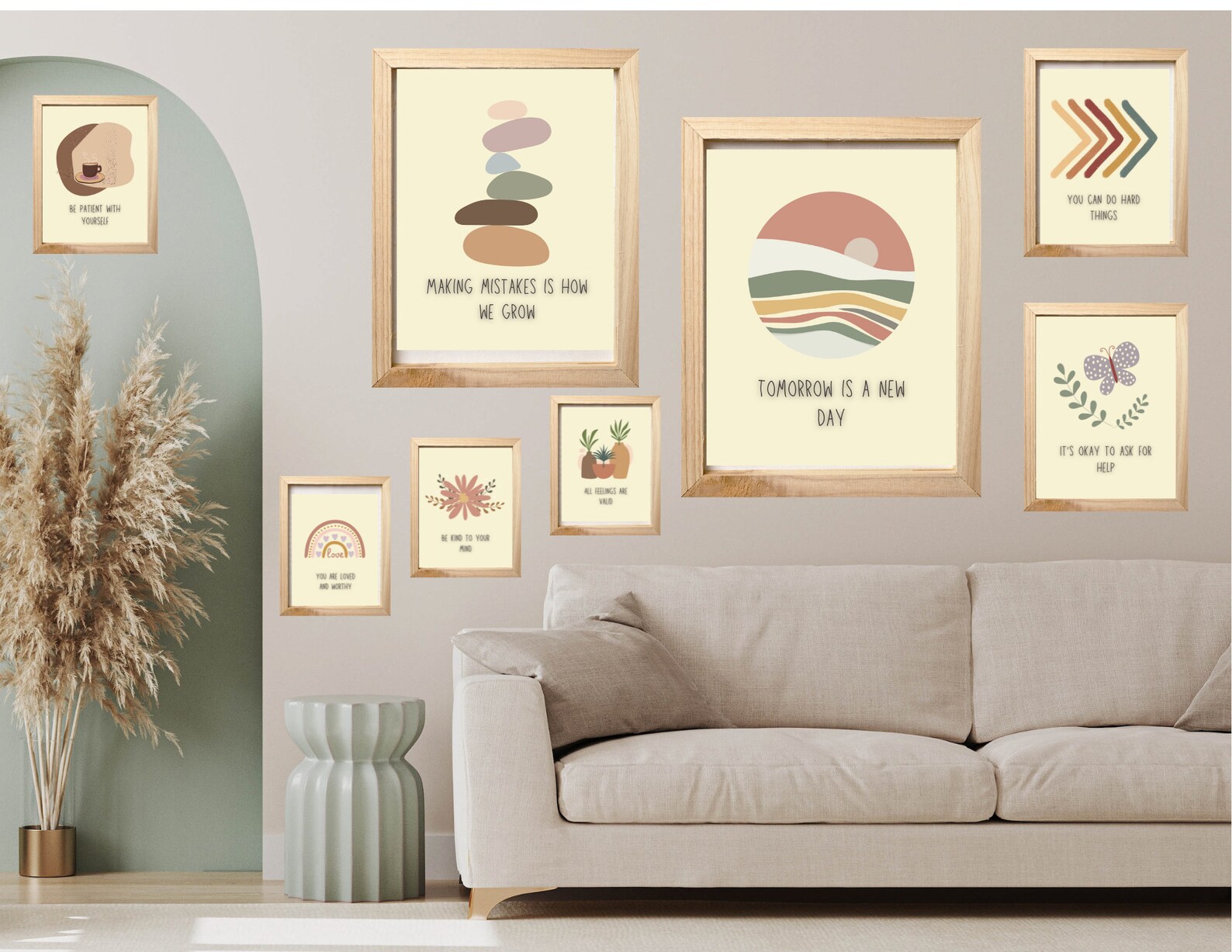 8 Boho Therapist Office Decor Counselor Posters Therapy Wall Art School ...