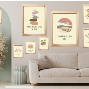 8 Boho Therapist Office Decor Counselor Posters Therapy Wall Art School ...