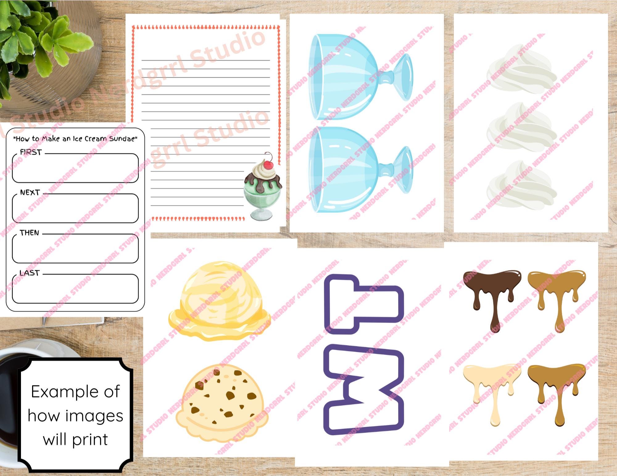 Sequence Writing Activity Bulletin Board Ice Cream Digital Download ELA ...