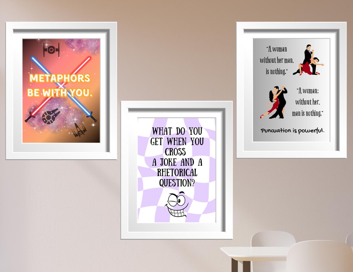 English ELA Funny Posters Teacher Memes Bundle of 12 Printable Digital ...