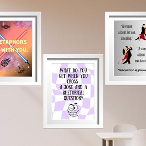 English ELA Funny Posters Teacher Memes Bundle of 12 Printable Digital ...