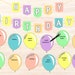 Birthday Chart Elementary Classroom Balloons Digital Download Printable ...
