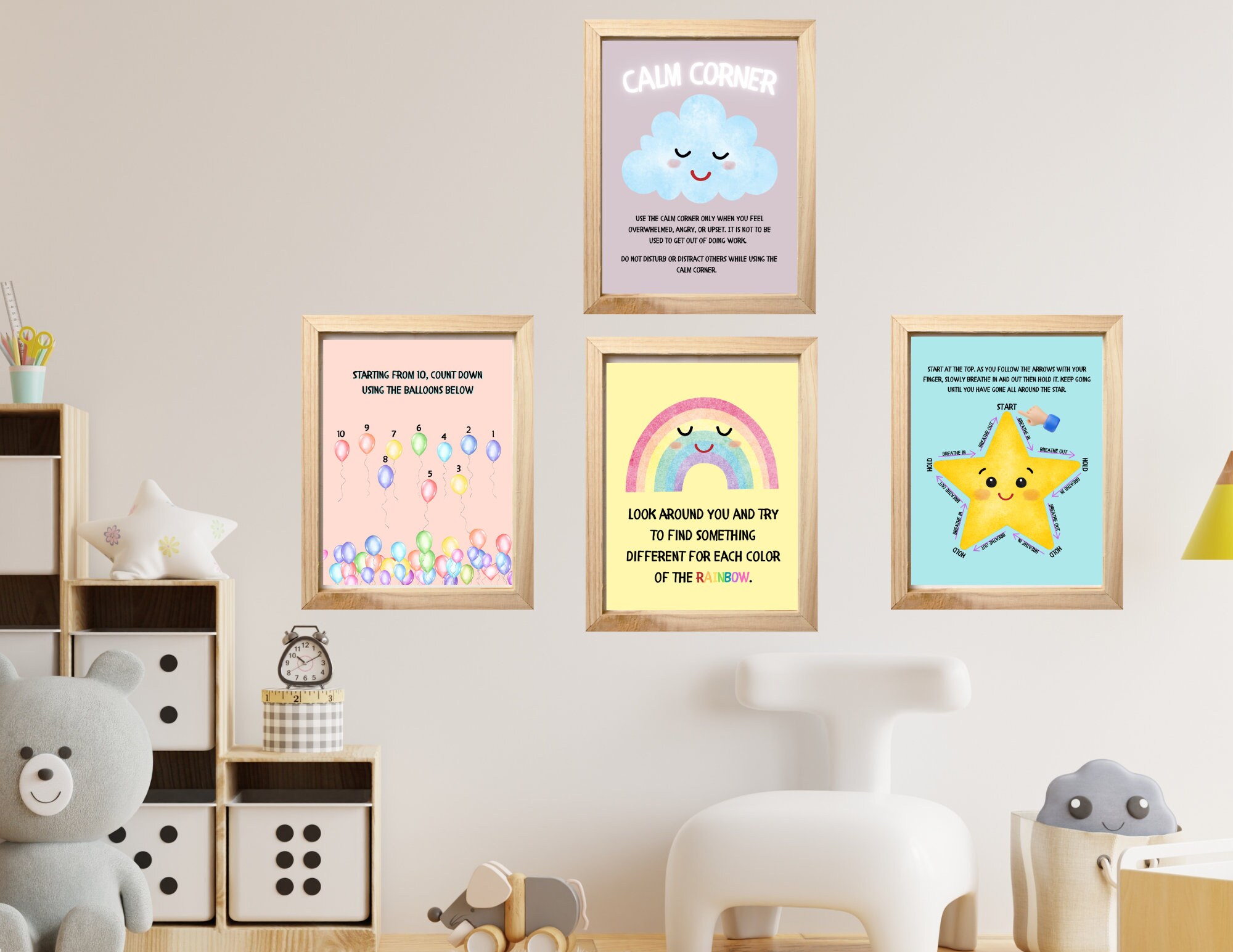 7 Calming Corner Classroom Posters Bundle School Psychologist Printable ...