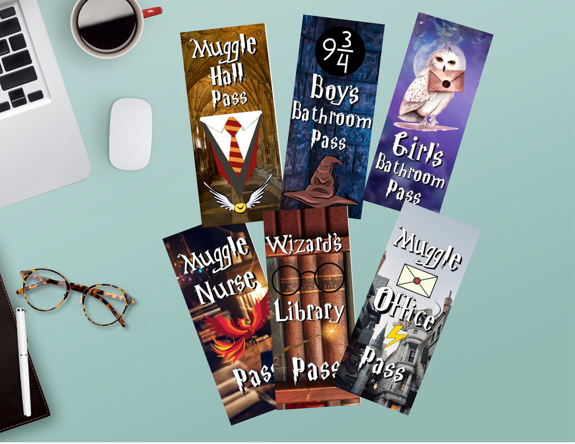 Wizard Bathroom Hall Pass Printable Digital Download Nurse Pass ...