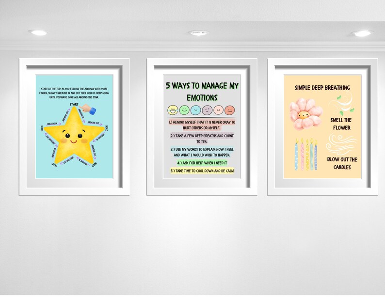 7 Calming Corner Classroom Posters Bundle School Psychologist Printable ...