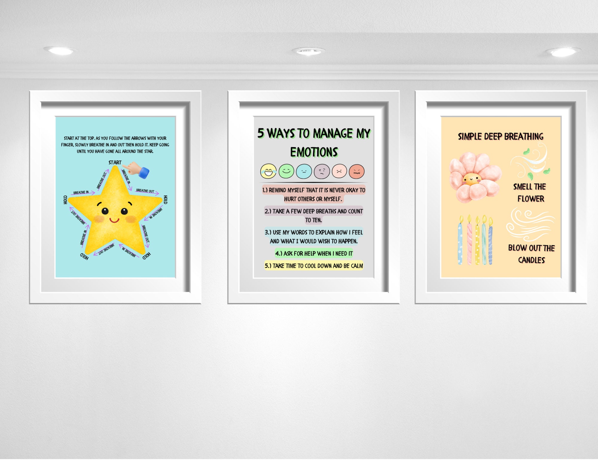 7 Calming Corner Classroom Posters Bundle School Psychologist Printable ...