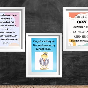 English ELA Funny Posters Teacher Memes Bundle of 12 Printable Digital ...