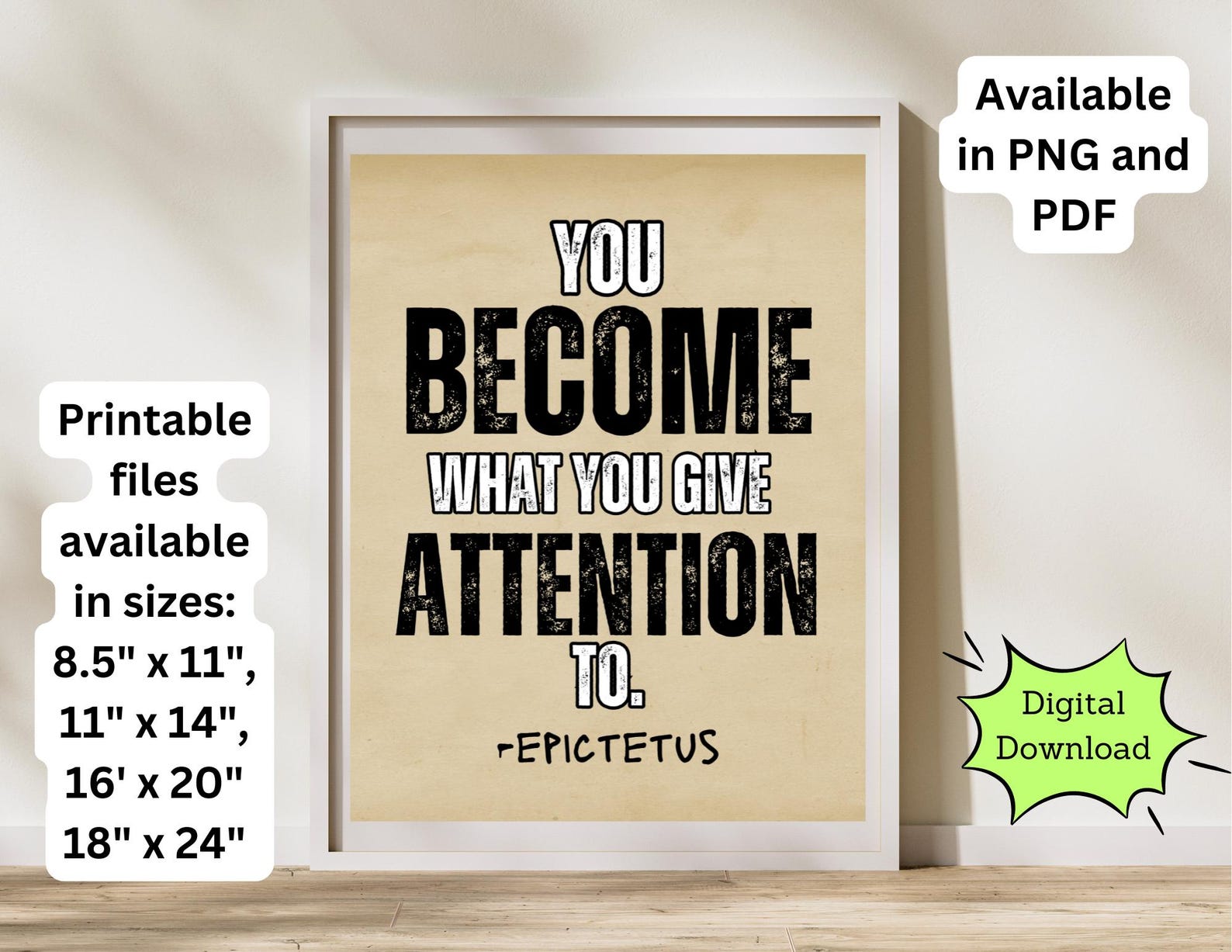 Stoic Printable Wall Art, Stoicism Philosophy Quote, Printable ...