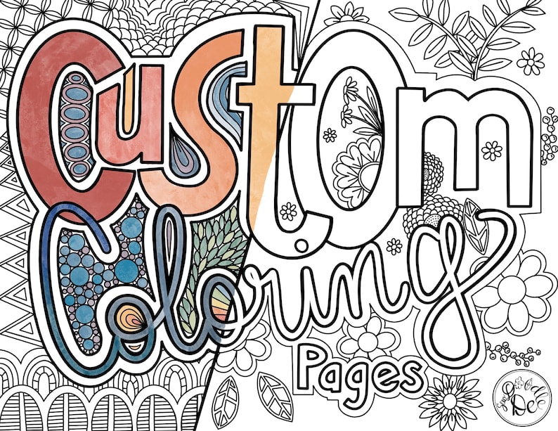 Custom Coloring Page, Personalized Coloring, Event, Theme, Group ...