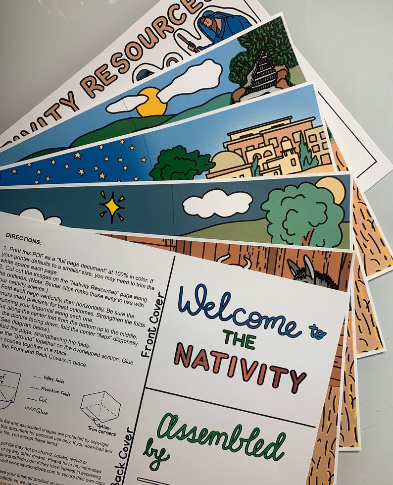 Nativity Diorama Activity Booklet Christmas Mary and Joseph PDF ...