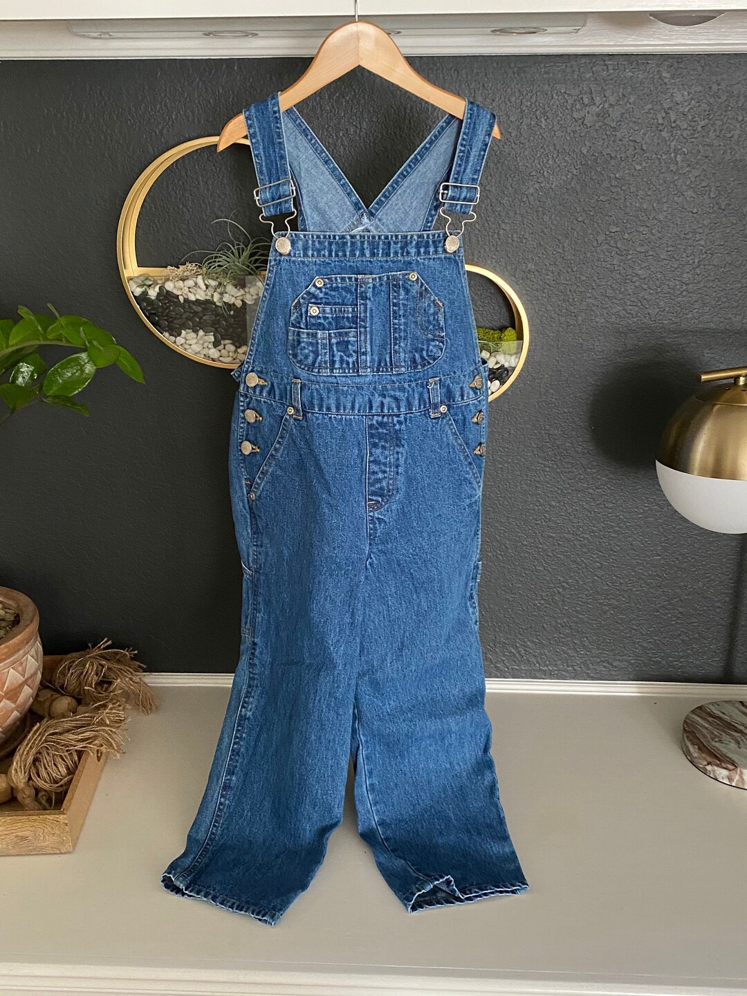 Vintage Toddler Denim Overalls, Canyon River Blues Size 3T, USA Fabric ...