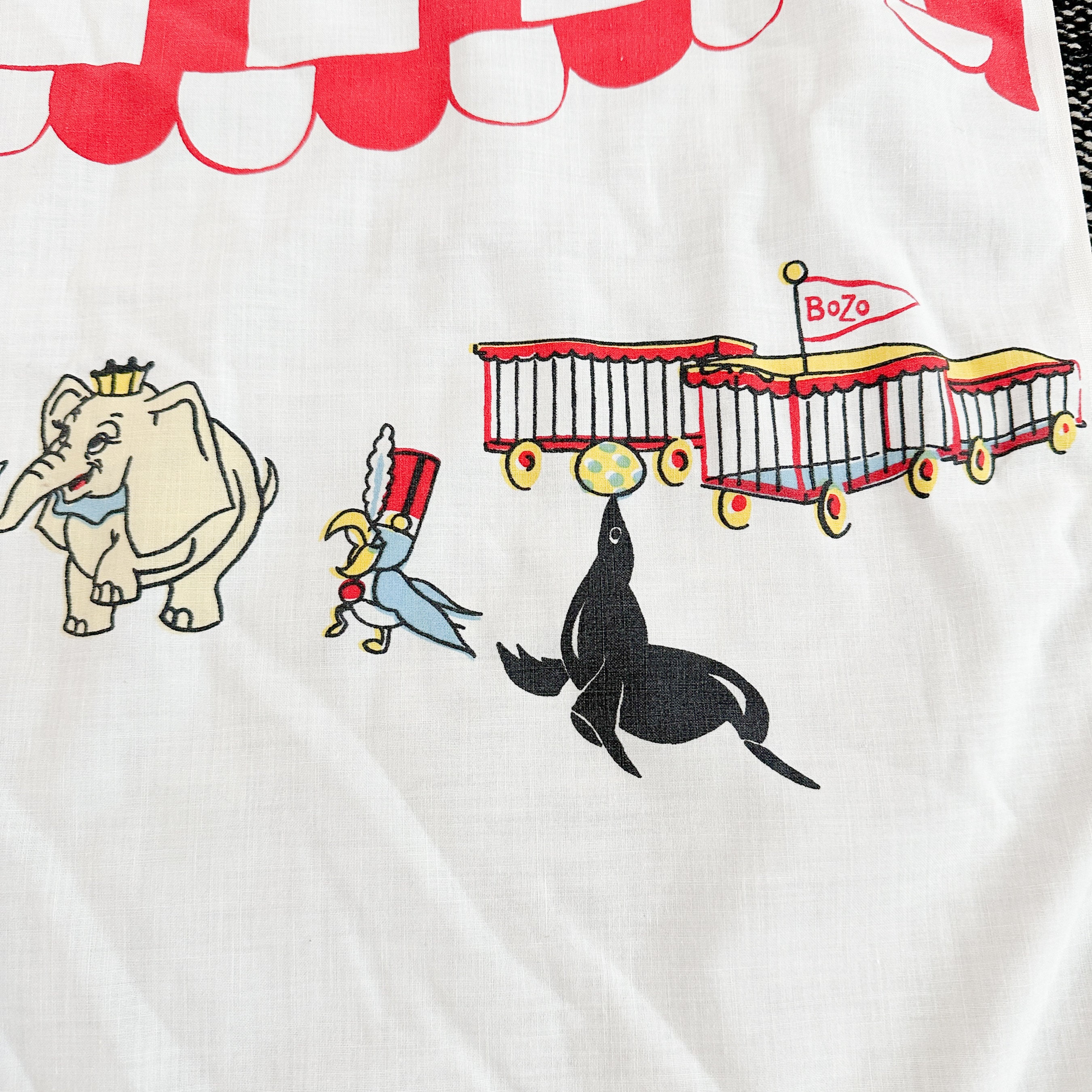 Vintage 80s Bozo the Clown Flat Sheet, Twin Size, Circus Theme Big Top ...