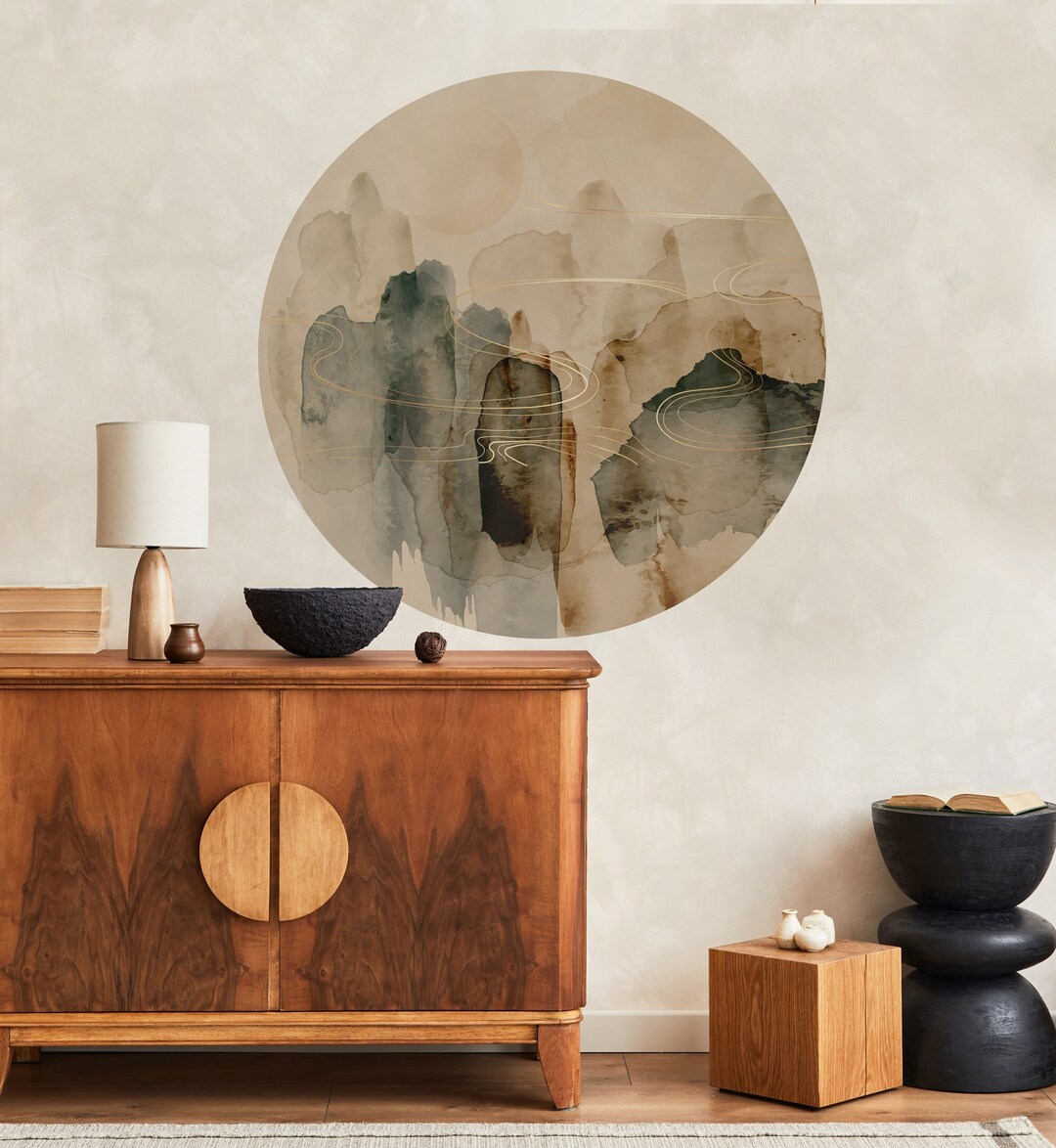 Circle Wall Decal, Boho Circle Wall Sticker, Self Adhesive, Boho Wall ...