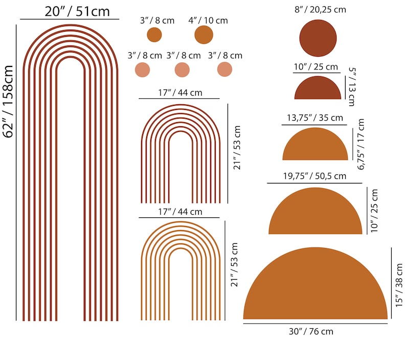 Arch Wall Decal Abstract Wall Sticker Line Art Wall Decal - Etsy