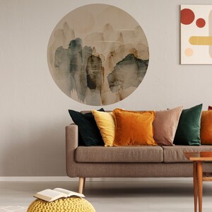 Circle Wall Decal, Boho Circle Wall Sticker, Self Adhesive, Boho Wall ...