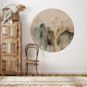 Circle Wall Decal, Boho Circle Wall Sticker, Self Adhesive, Boho Wall ...