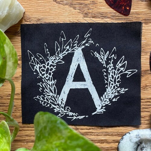 LS ellis Sigil Art Nouveau Linocut Punk Patch w. Glow in - Etsy