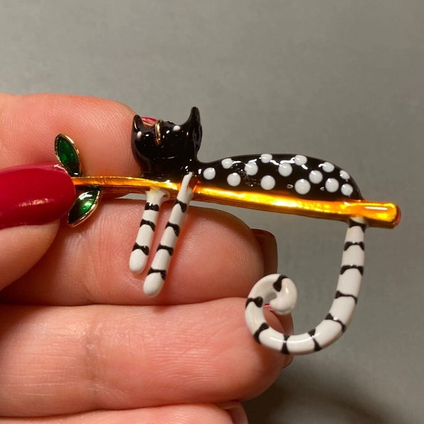 Cat Brooch - Etsy