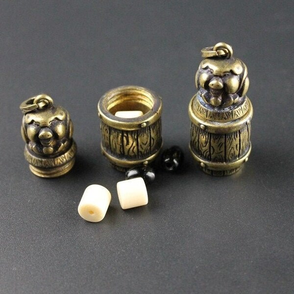 Brass Pill Box - Etsy