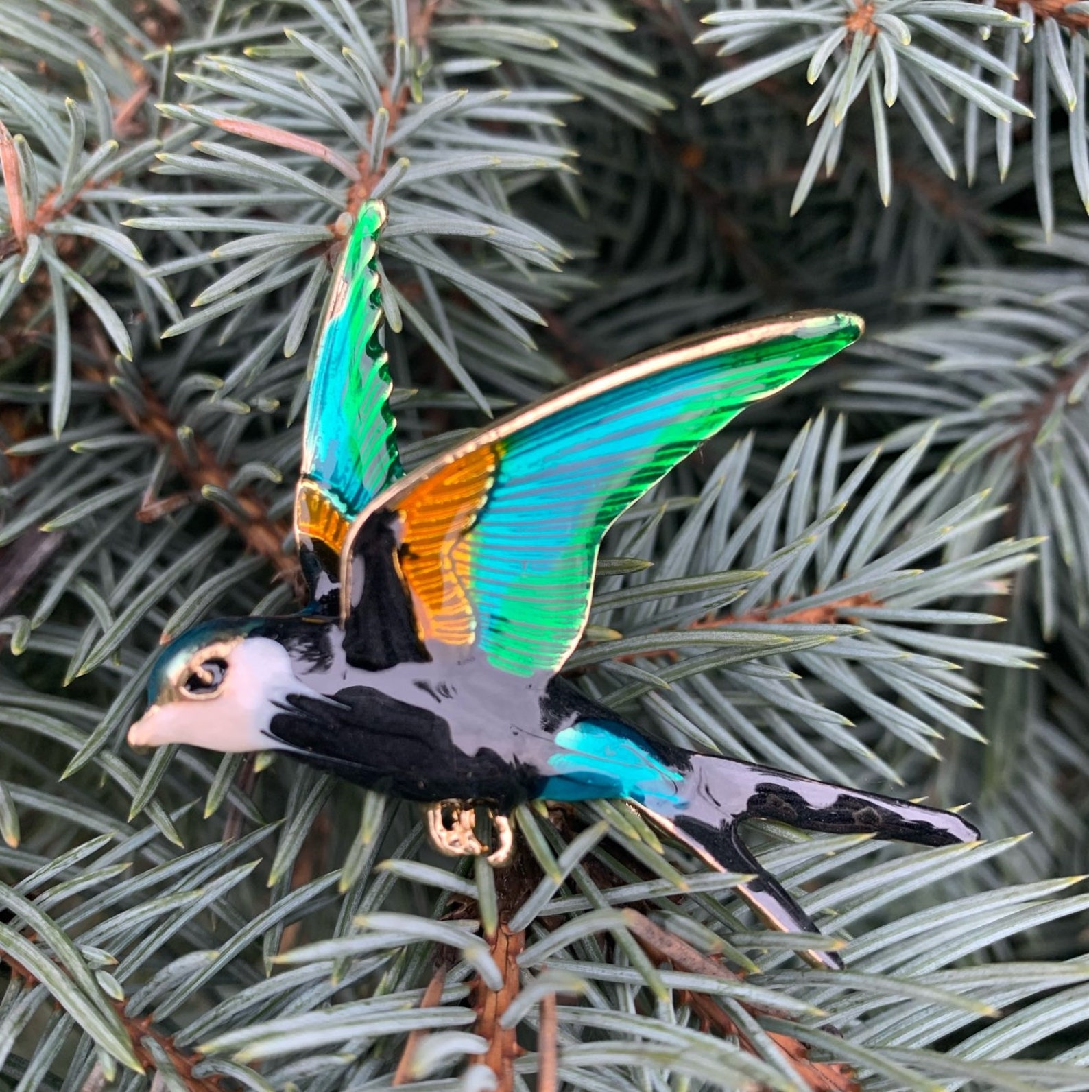 Bird Flying Swallow Brooches Pins for Women Animal Brooch - Etsy