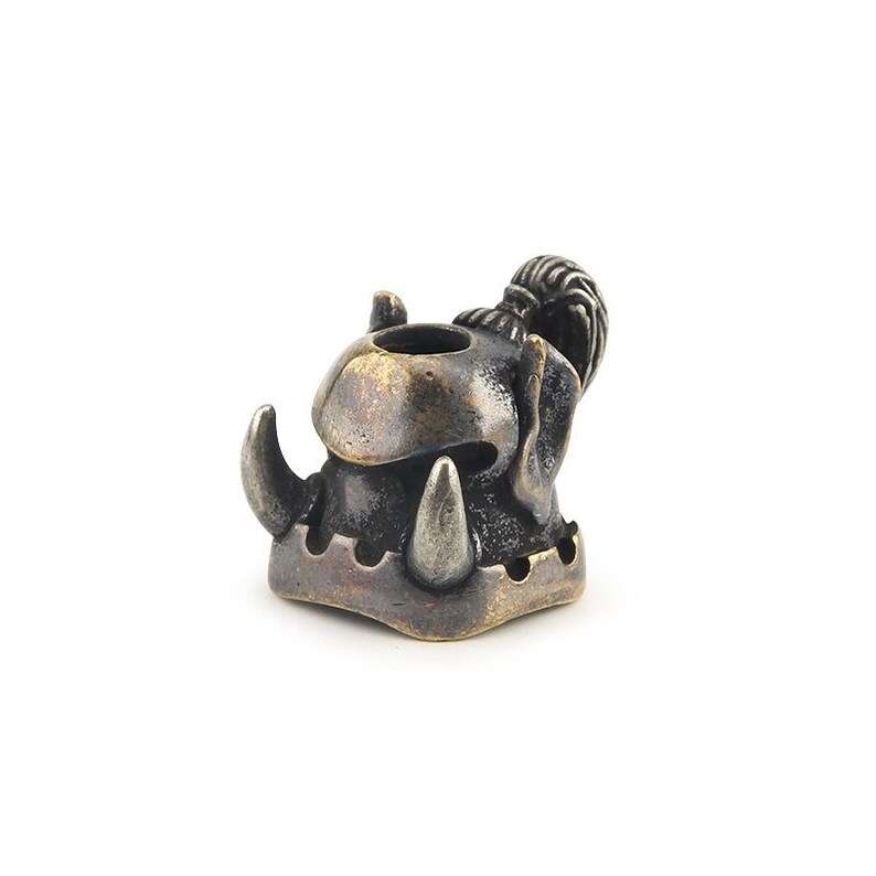 Big Teeth Beast Knife Beads Pendant Brass Bead Keyring | Etsy