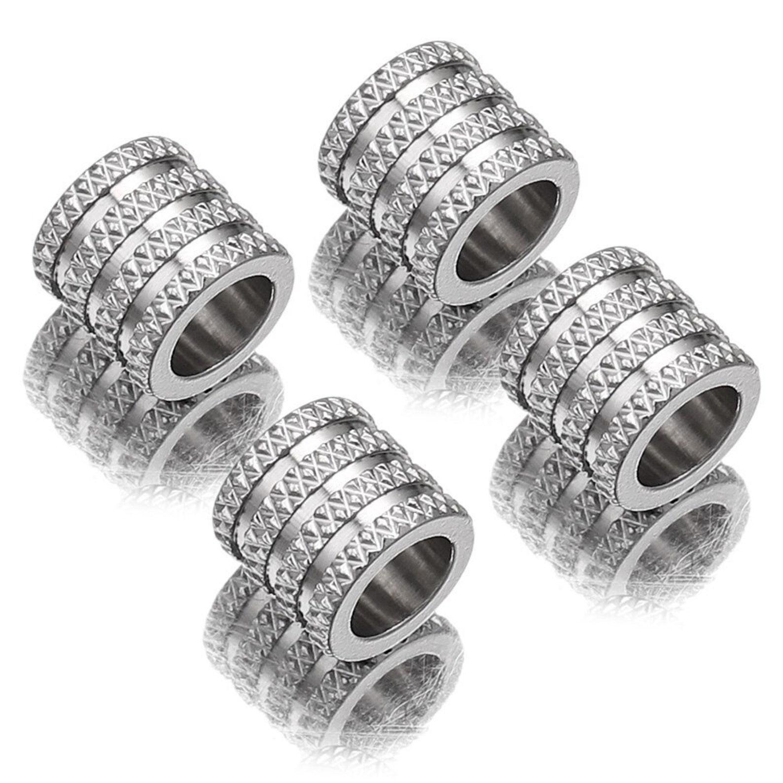 20pcs/lot 5mm 6mm Hole Stainless Steel Big Hole Spacer - Etsy