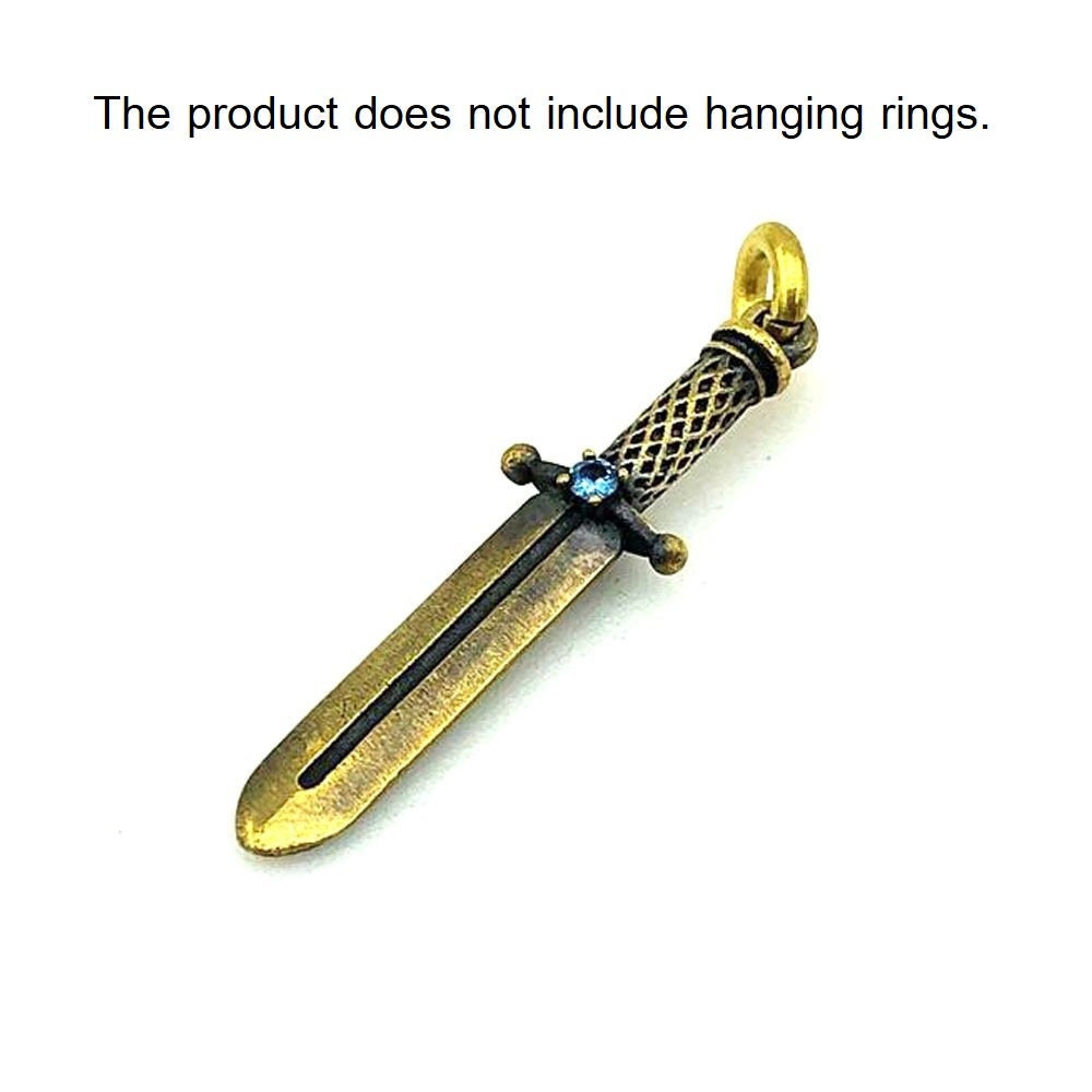 Sword Pendant Brass Charms Key Ring EDC Outdoor Jewelry Key - Etsy