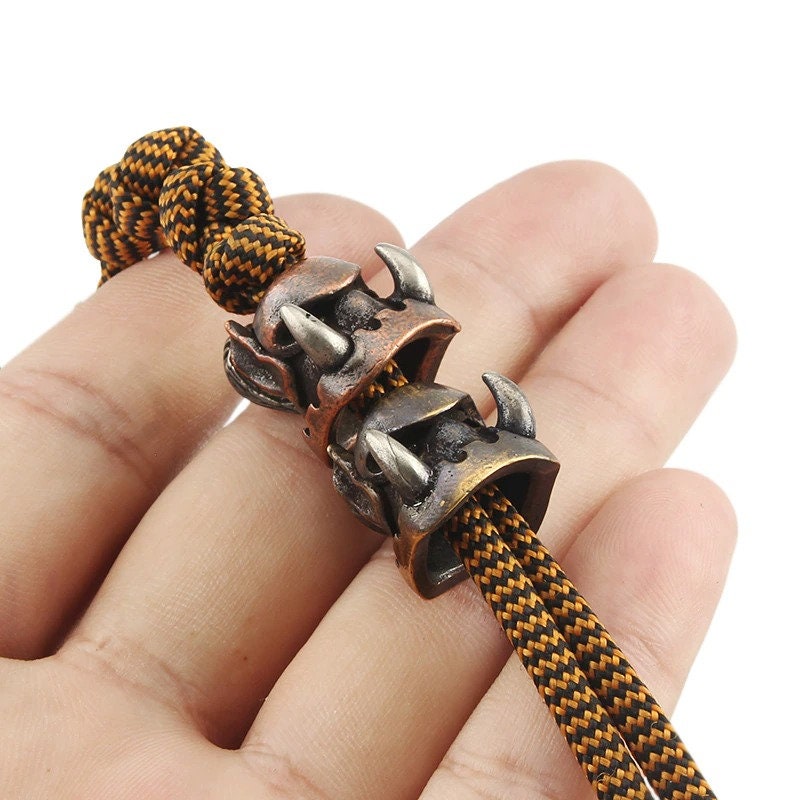 Big Teeth Beast Knife Beads Pendant Brass Bead Keyring | Etsy