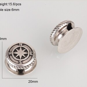 Paracord Beads Compass for Jewelry Making Supplies Copper - Etsy