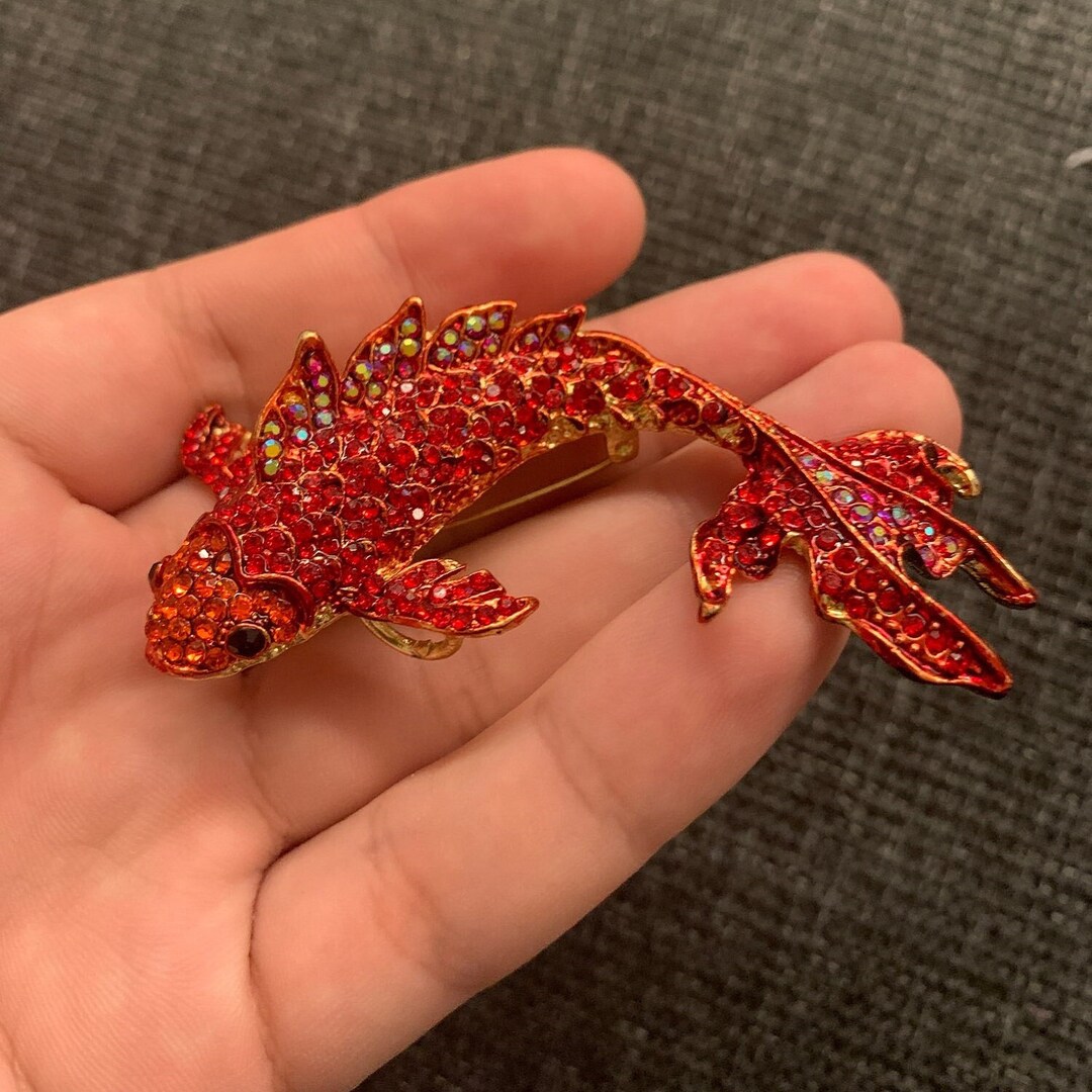 Luxury Carp Fish Brooches for Women Beauty Girl Red Brooch - Etsy