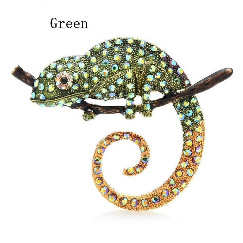 Brooches of Lizard Brooch Pendant Rhinestone Chameleon Animal - Etsy