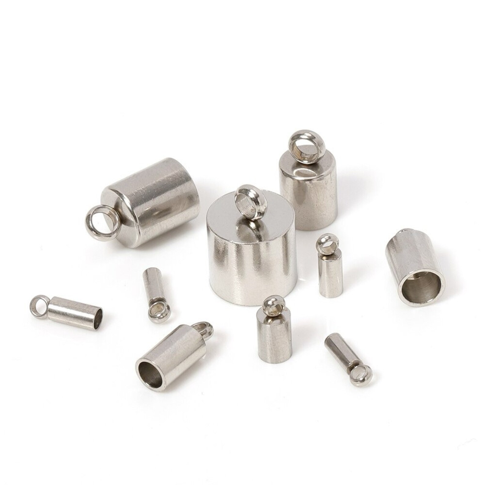 10pcs Stainless Steel 2mm 3mm 4mm 5mm 8mm Hole End Caps Crimp - Etsy