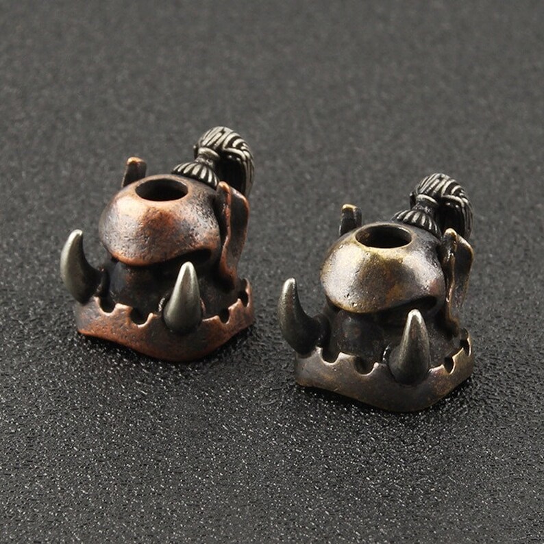 Big Teeth Beast Knife Beads Pendant Brass Bead Keyring - Etsy