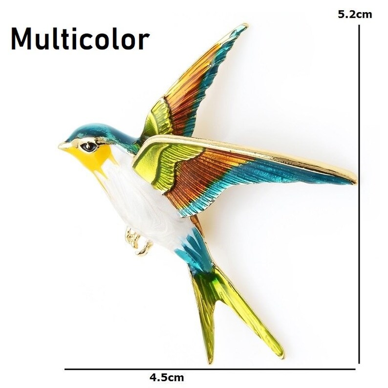 Bird Flying Swallow Brooches Pins for Women Animal Brooch - Etsy