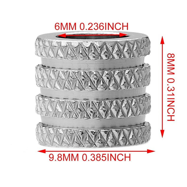 20pcs/lot 5mm 6mm Hole Stainless Steel Big Hole Spacer - Etsy