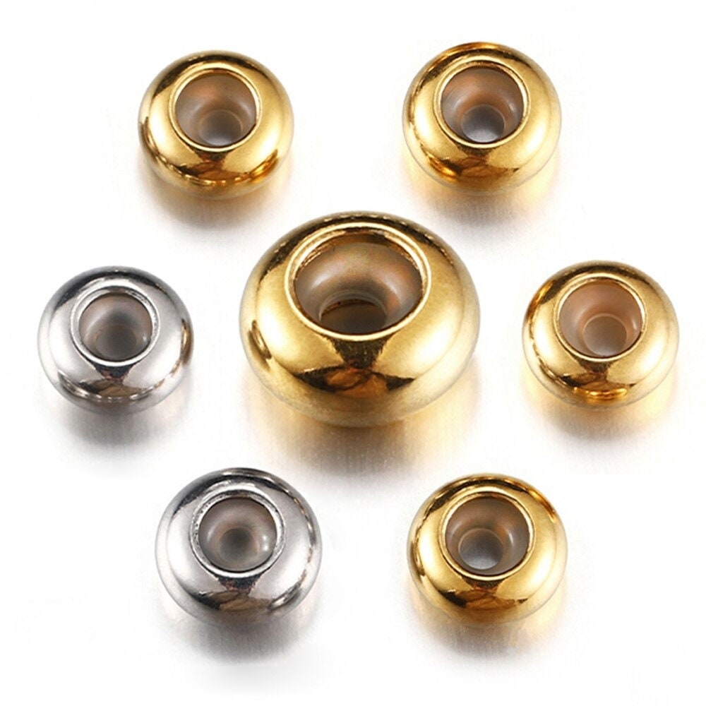 30pcs/lot Stainless Steel Adjustment Beads 8mm 10mm With - Etsy