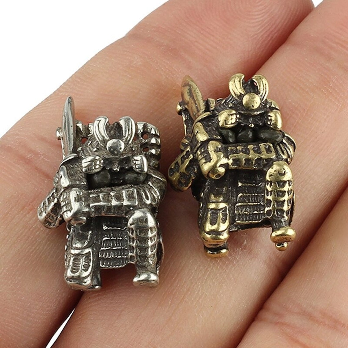 1Pcs Samurai Warrior Brass Knife Beads Umbrella Rope Bead | Etsy
