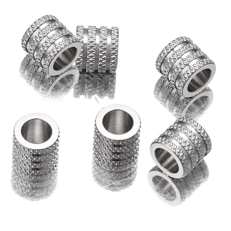 20pcs/lot 5mm 6mm Hole Stainless Steel Big Hole Spacer - Etsy