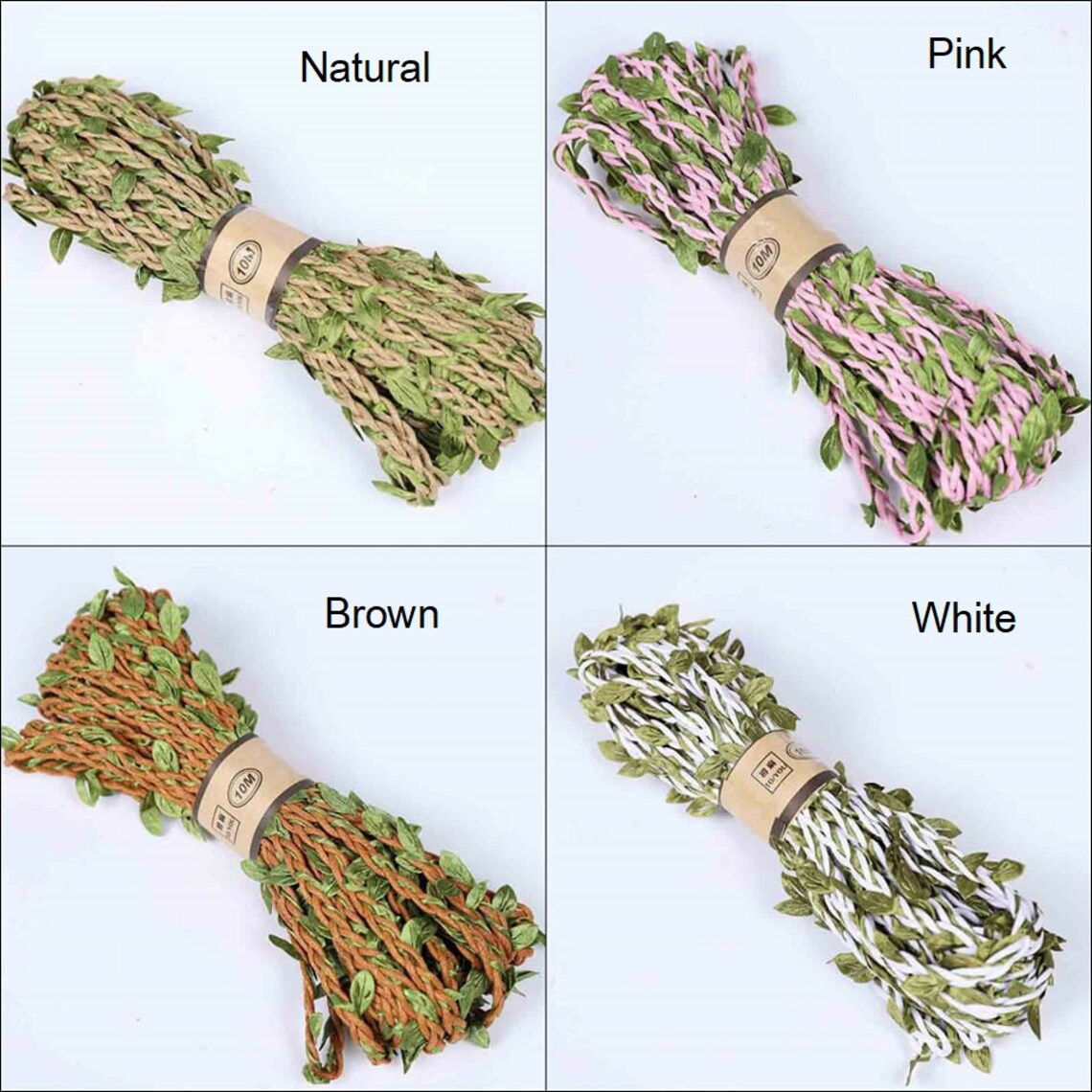 5M DIY Leaf Rope Natural Hessian Jute Twine Rope Burlap Ribbon | Etsy