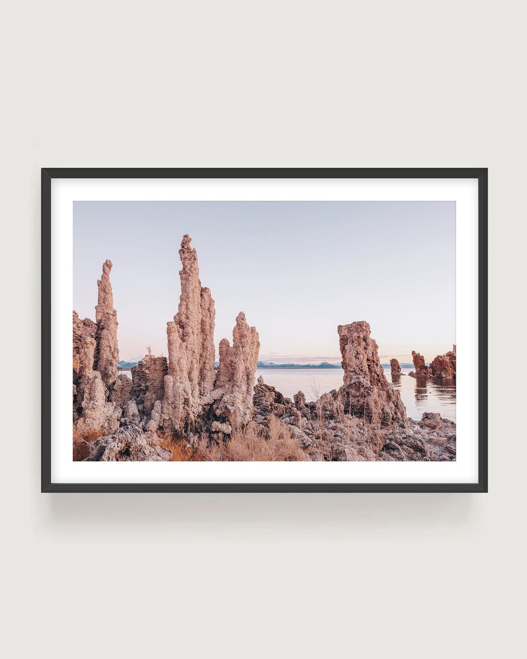 Mono Lake Sunset Wall Art Print - Minimalist Landscape Photography ...