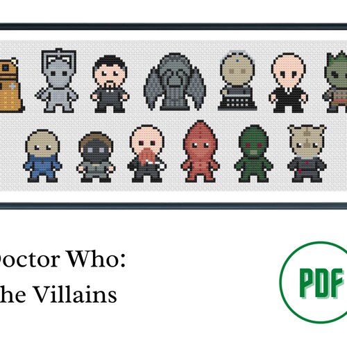 Doctor Who 12 Doctors Cross Stitch Pattern - Etsy