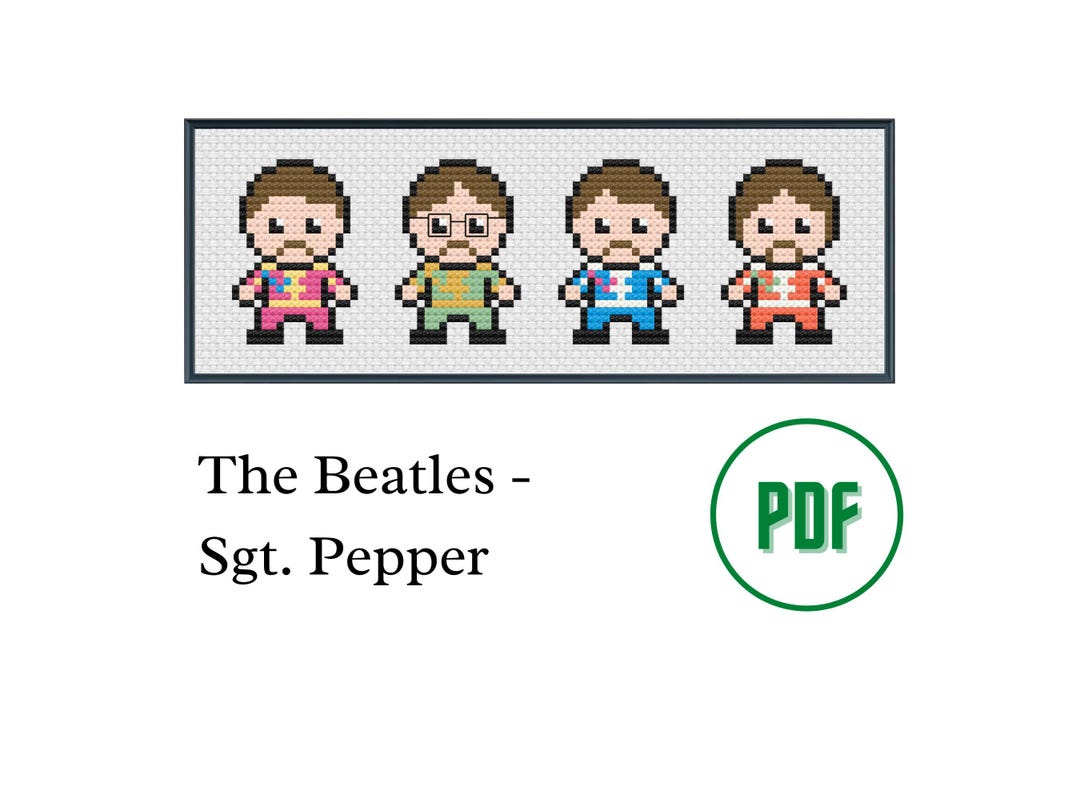 Cross Stitch PDF Pattern: the Beatles [sgt. Pepper] - Easy Cross Stitch ...
