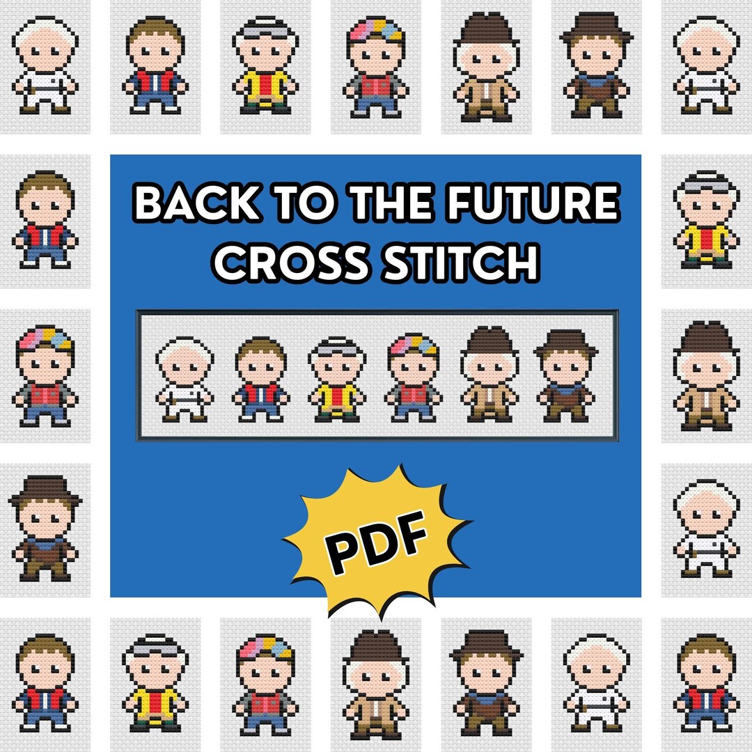 Cross Stitch PDF Pattern: Back to the Future Trilogy - Easy Cross ...