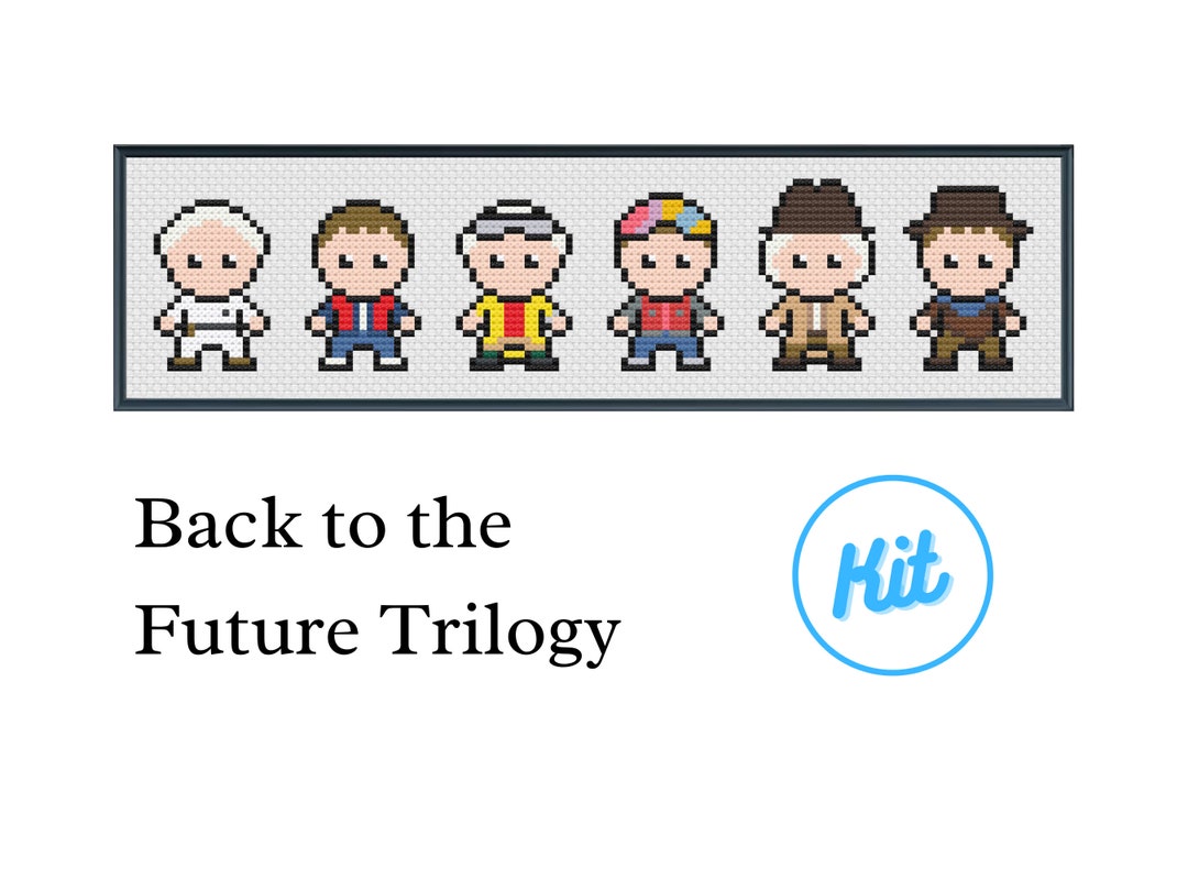 Easy Cross Stitch Kit: Back to the Future Trilogy Cross Stitch Pattern ...