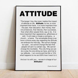 Attitude Motivational Poster Self Affirmation Quote Positive 2515