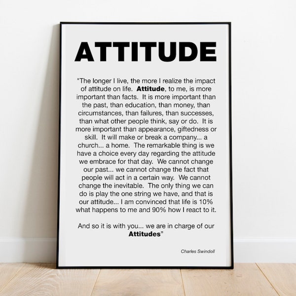 Attitude Charles Swindoll Digital - Etsy