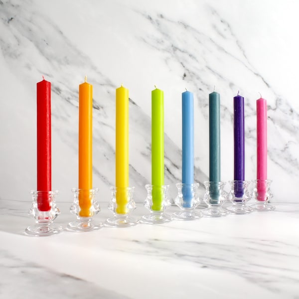 Rainbow Candles - Etsy